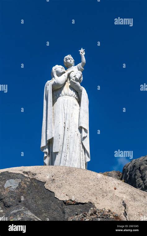 Our Lady Of The Sea Aka Madonna And Chips Statue On Heaval Above