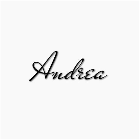 Andrea In Cursive Calligraphy