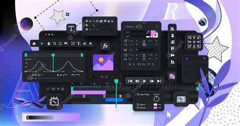 Interface Menu And Program Panels For Motion Design