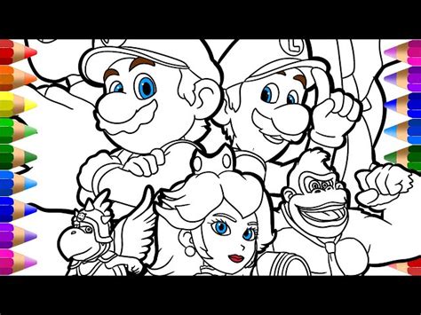 Mario And His Friends Coloring Pages 2025