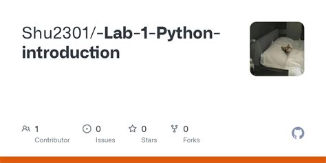 Github Shu Lab Python Introduction