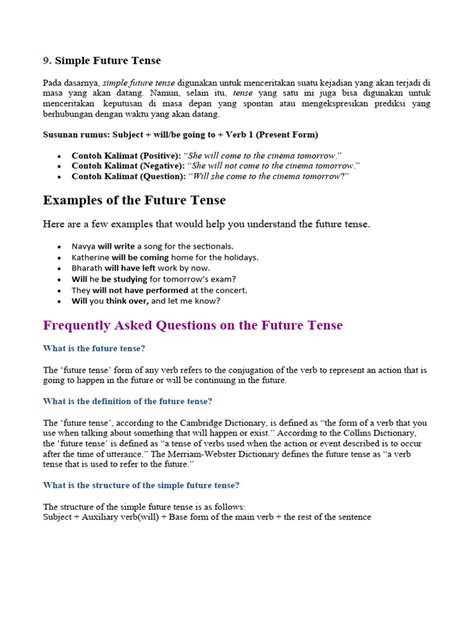 Future Tenses Pdf Perfect Grammar Grammatical Tense