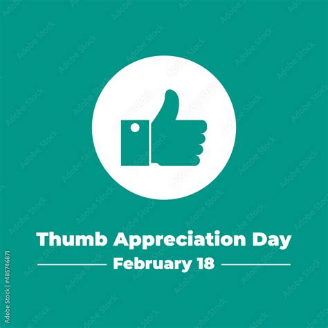Thumbs Up Emoticons Thumbs Appreciation Day Design Concept Suitable