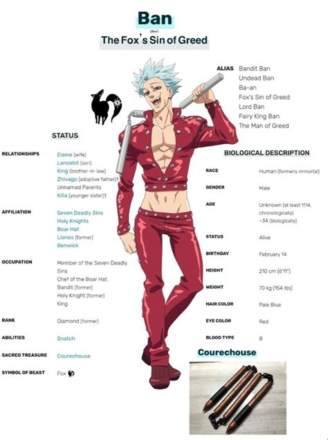 Art Cosplay Fox Seven Deadly Sins Anime Seven Deadly Sins Sins