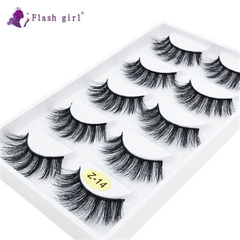 뜨거운 5 쌍 Z14 3d 밍크 속눈썹 자연 인조 속눈썹 극적인 볼륨 가짜 속눈썹 메이크업 속눈썹 연장 실크 속눈썹인조 속눈썹