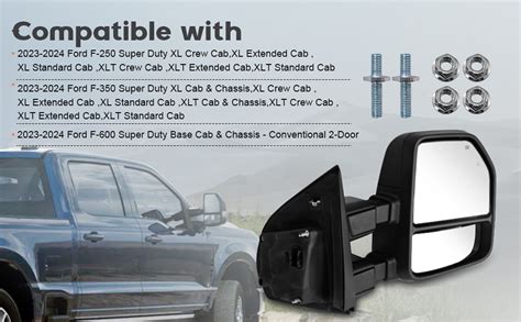 Raodelupe Rh Passenger Side Mirror Compatible With Ford F250 F350 F450