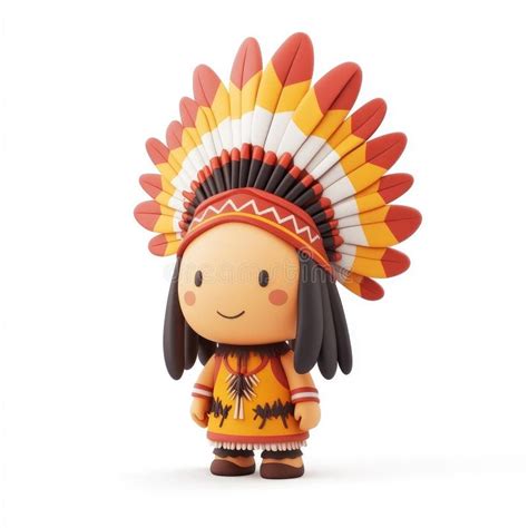 Cartoon Native American Girl