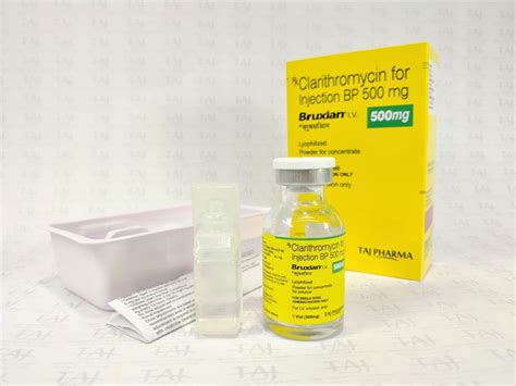 Clarithromycin For Injection Bp 500mg Manufacturer India