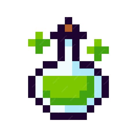 Potion Pixel Art Gaming Item Game Pixel Potion Premium Vector