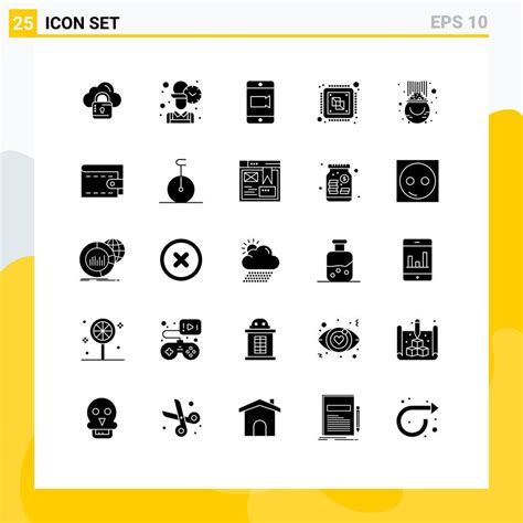 Universal Icon Symbols Group Of 25 Modern Solid Glyphs Of Gold