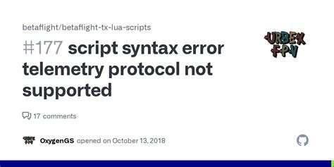 script syntax error telemetry protocol not supported · issue 177