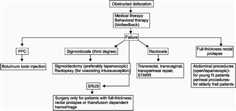 Treatment Algorithm For Obstructed Defecation Adapted From Khaikin M
