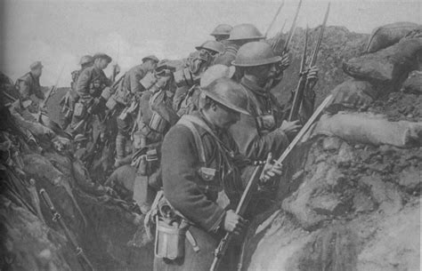 Canadian Soldiers Fix Bayonets Before Going Over The Top During The