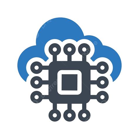 Chip Computing Computer Line Vector Computing Computer Line Png And