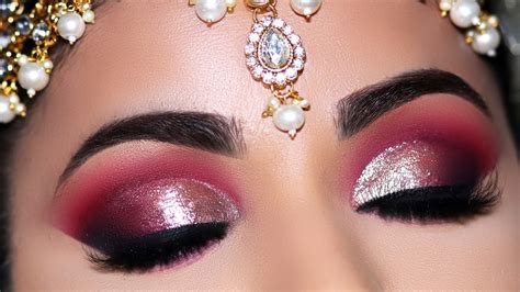 Step By Step Indian Asian Bridal Eye Makeup Tutorial Glitter