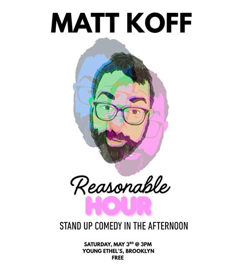 Matt Koff Reasonable Hour Young Ethels Brooklyn 3 May 2025 Allevents