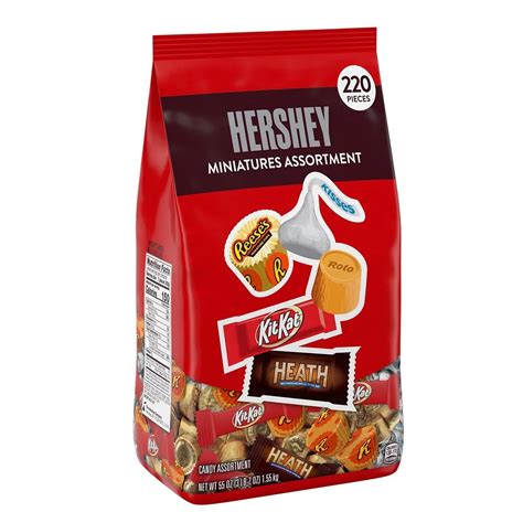 Hershey Assorted Chocolate Miniatures Candy Individually Wrapped Bulk