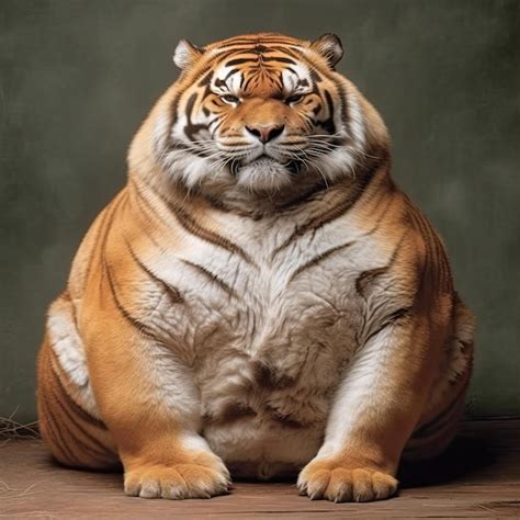 Premium Photo A Very Fat Tiger Generative Ai