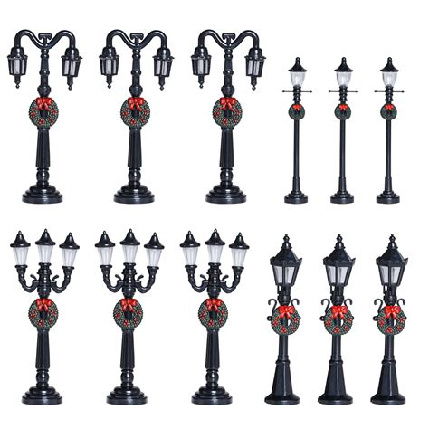 Buy 12 Pieces Christmas Mini Street Light Models Miniature Street Lamp