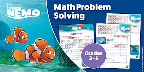 Finding Nemo Math Codebreaker For 3rd 5th Grade Twinkl