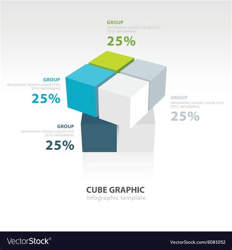Cube Moving Infographic Template Royalty Free Vector Image