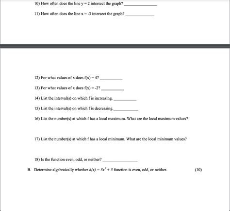 Solved A Use The Graph Of The Function F To Answer The Chegg