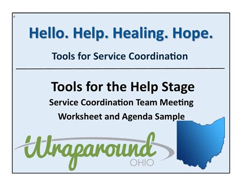 Tools For The Help Stage Service Coordination Team Meeting Agendas Worksheet And Sample Agenda