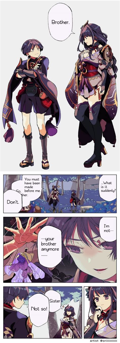 Raiden Siblings Gambar Karakter Gambar Animasi Kartun Animasi