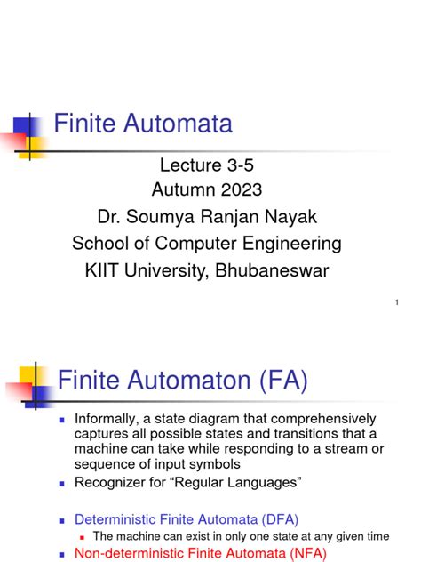Lecture 3 Finite Automata Download Free Pdf Automata Theory Computing