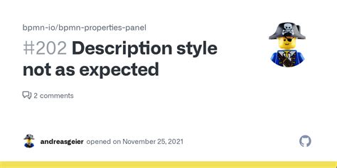 Description Style Not As Expected Issue Bpmn Io Bpmn Properties Panel GitHub