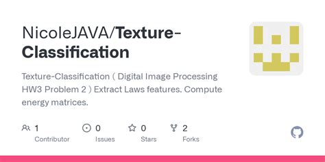 Github Nicolejavatexture Classification Texture Classification