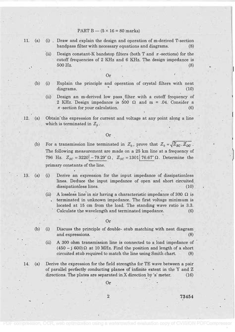 Anna University EC 2305 EC 55 10144 EC 504 Transmission Lines And Waveguides For Electronics