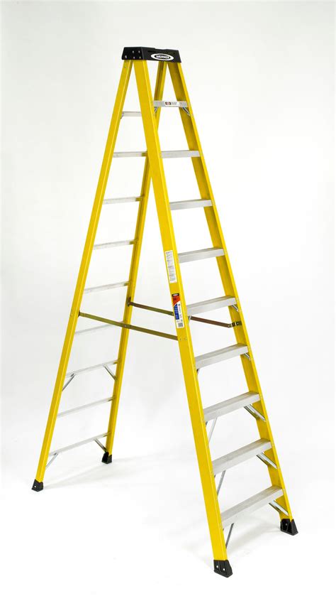 Werner 6100 10 Ft Fiberglass Type 1a 300 Lb Load Capacity Step Ladder