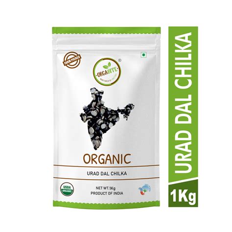 Orgabite Black Urid Dal Split Certified Organic 1 Kg