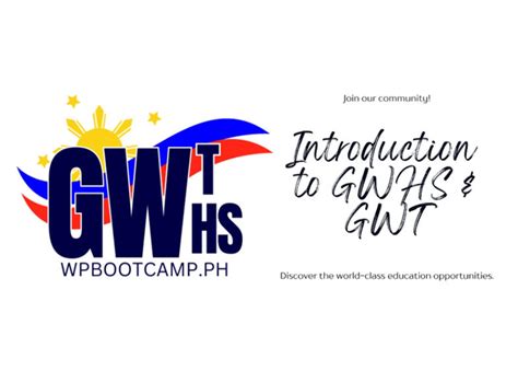 Gwt And Gwhs Training For Philippine Government Website