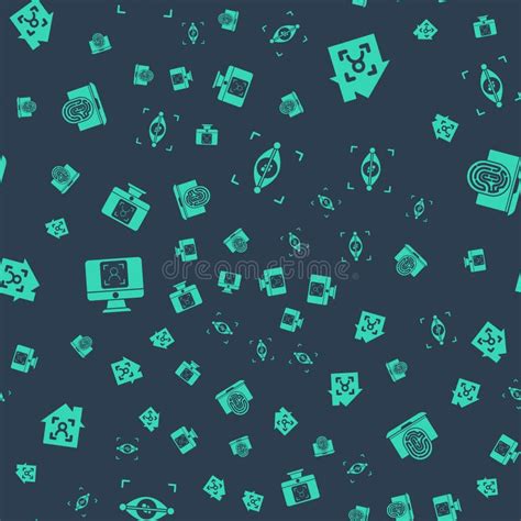 Set Eye Scan Smart Home With Face Id Face Recognition And Laptop Fingerprint On Seamless