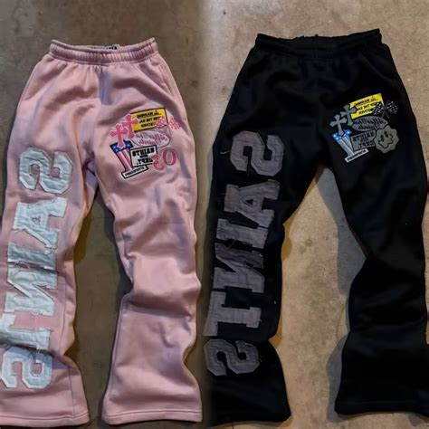 Y2k Vintage Streetwear Sweatpants Women Harajuku Hip Hop Patch