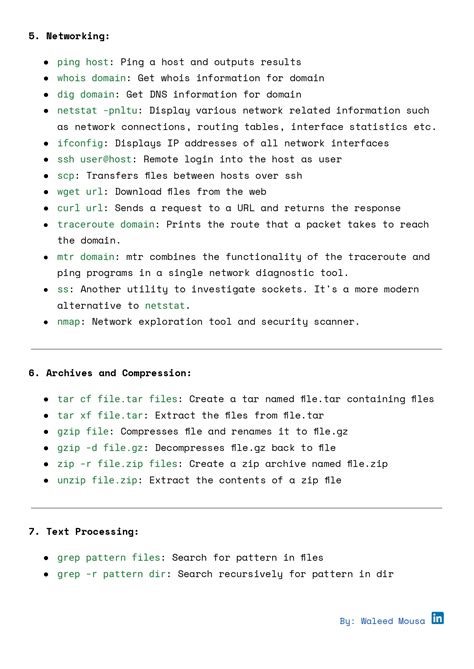 100 Essential Linux Commands Cheat Sheet