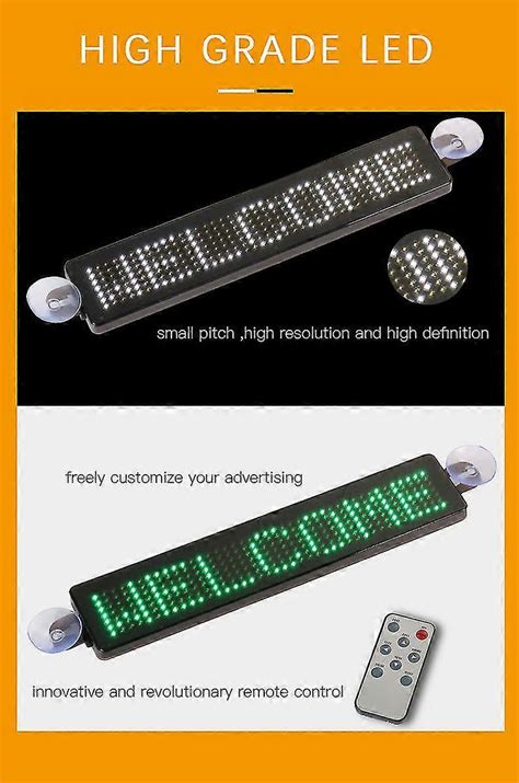 12v Programmable Car Led Signs Display Advertising Scrolling Sign With
