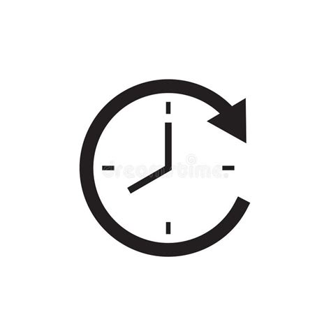 Clock With Arrow Icon Vector Illustration Decorative Design Stock Vector Illustration Of Icon