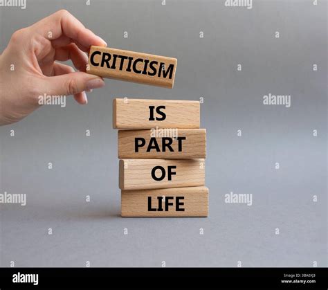 Criticism Symbol Wooden Blocks With Words Criticism Is Part Of Life