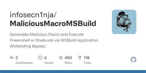 GitHub Infosecn1nja MaliciousMacroMSBuild Generates Malicious Macro And Execute Powershell Or
