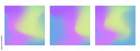 Square Template Banner Modern Neon Blurred Gradient Overflow Waves Northern Lights Effect