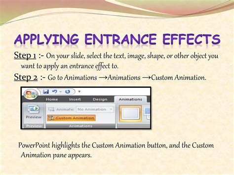 Applying Transition And Animation In Powerpoint Pptx