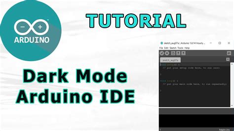 tutorial dark mode arduino ide youtube