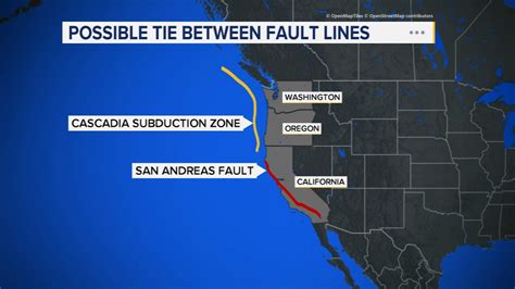 Earthquake San Andreas Fault And Cascadia Subduction Zone Could Be Linked Trigger Double Quake