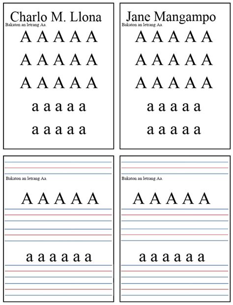 Learning The Letter Aa Pdf