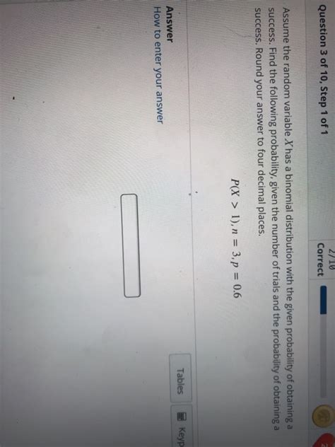 Solved Question 3 Of 10 Step 1 Of 1 210 Correct Assume The