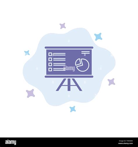 Presentation Analytics Business Chart Graph Marketing Report Blue Icon On Abstract Cloud