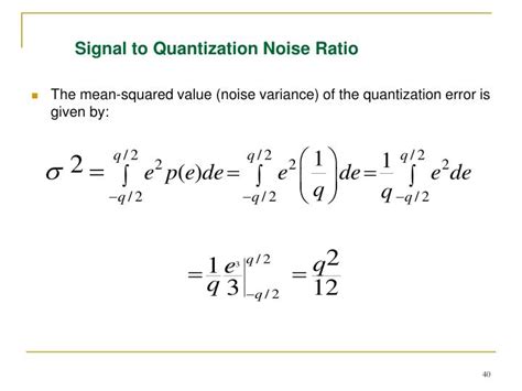 What Is Signal To Quantization Noise Ratio At Eliza Mahoney Blog What Is Signal To Quantization Noise Ratio At Eliza Mahoney Blog